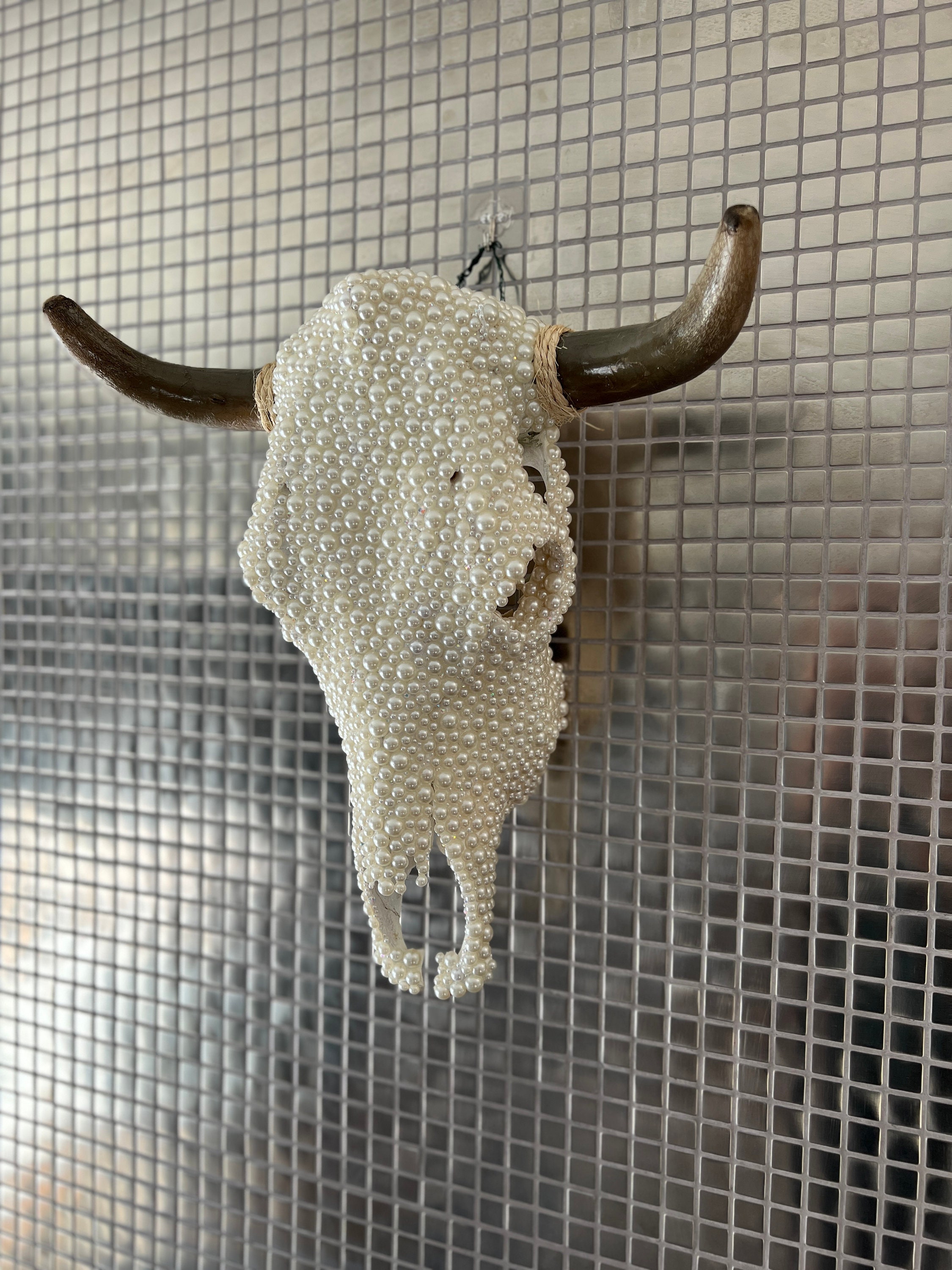 Pearl Encrusted Cow Skull - Etsy
