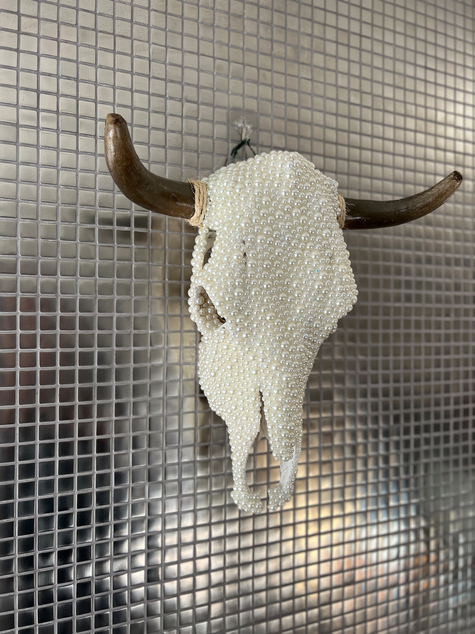 Pearl Encrusted Cow Skull - Etsy