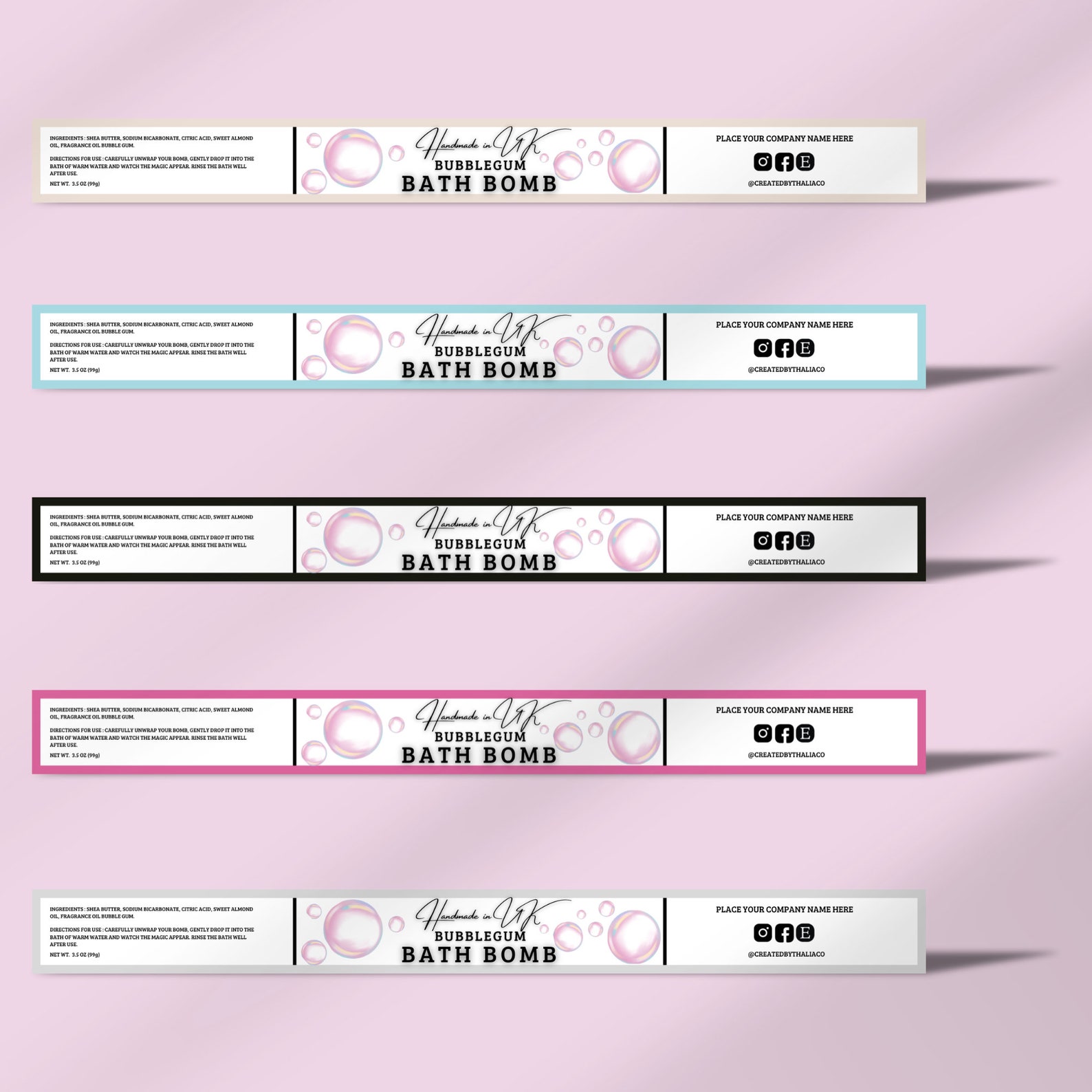 Editable Bath Bomb Label Template Bath Bomb Label Template Wrap Around ...