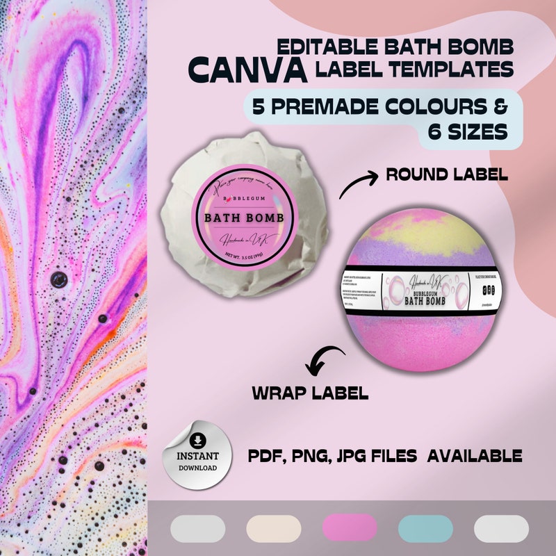 Bath Bomb Labels - Etsy