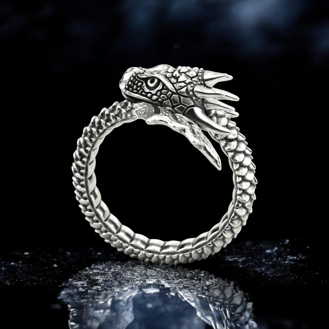 Dragon Ring 925 Sterling Silver Intricate Design Handmade Mythical ...