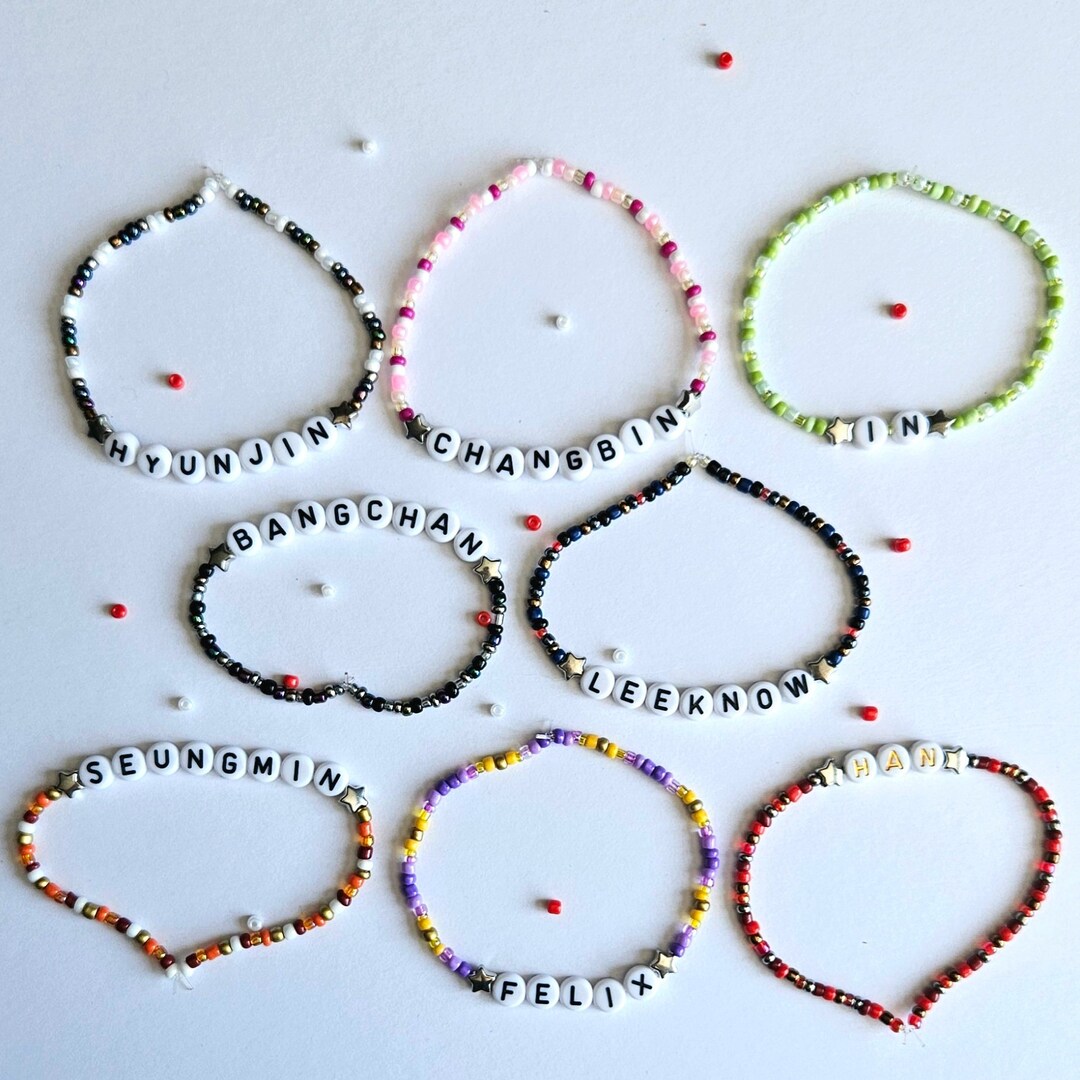 Stray Kids Member Bracelets, Skz Bias, Customisable, Hand Made, Seed ...