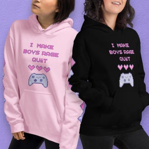 Kawaii Gamer Girl Hoodie Cute Pixel Art Sweater E-girl Aesthetics ...