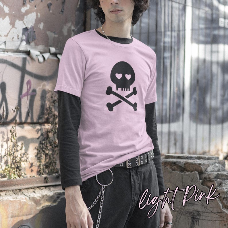 Pastel Goth Lovely Skull Shirt Yami Kawaii Clothing Harajuku Aesthetics ...