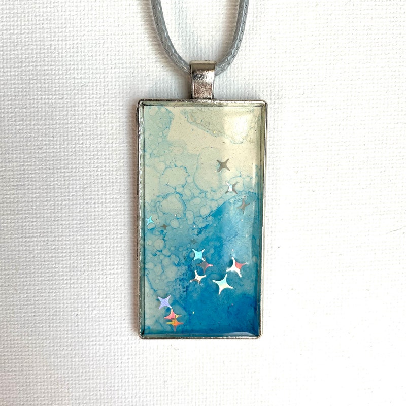 Alcohol Ink Pendant - Etsy