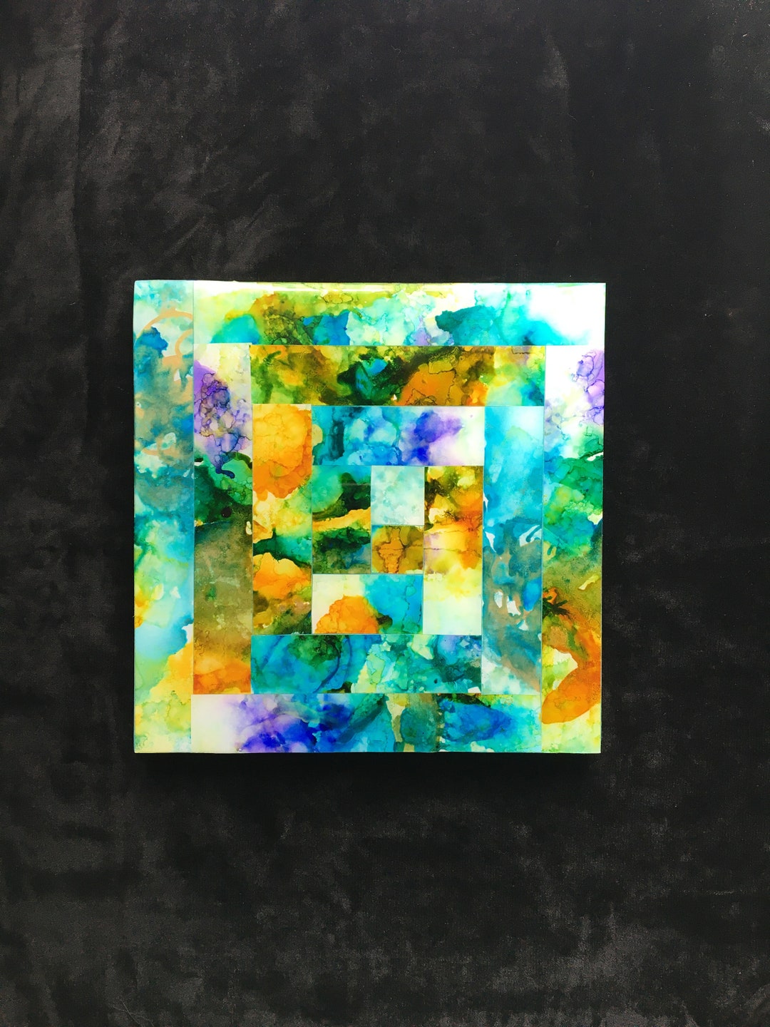 Abstract Alcohol Ink Art Collage Art Alcohol Ink Collage - Etsy