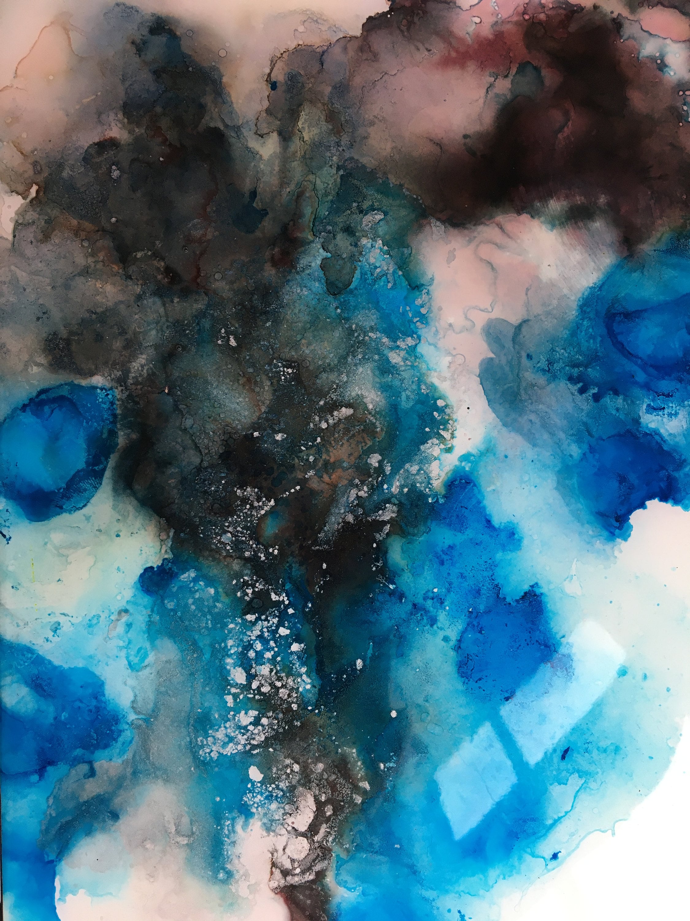 Alcohol Ink Art storm Sky Ink Art - Etsy