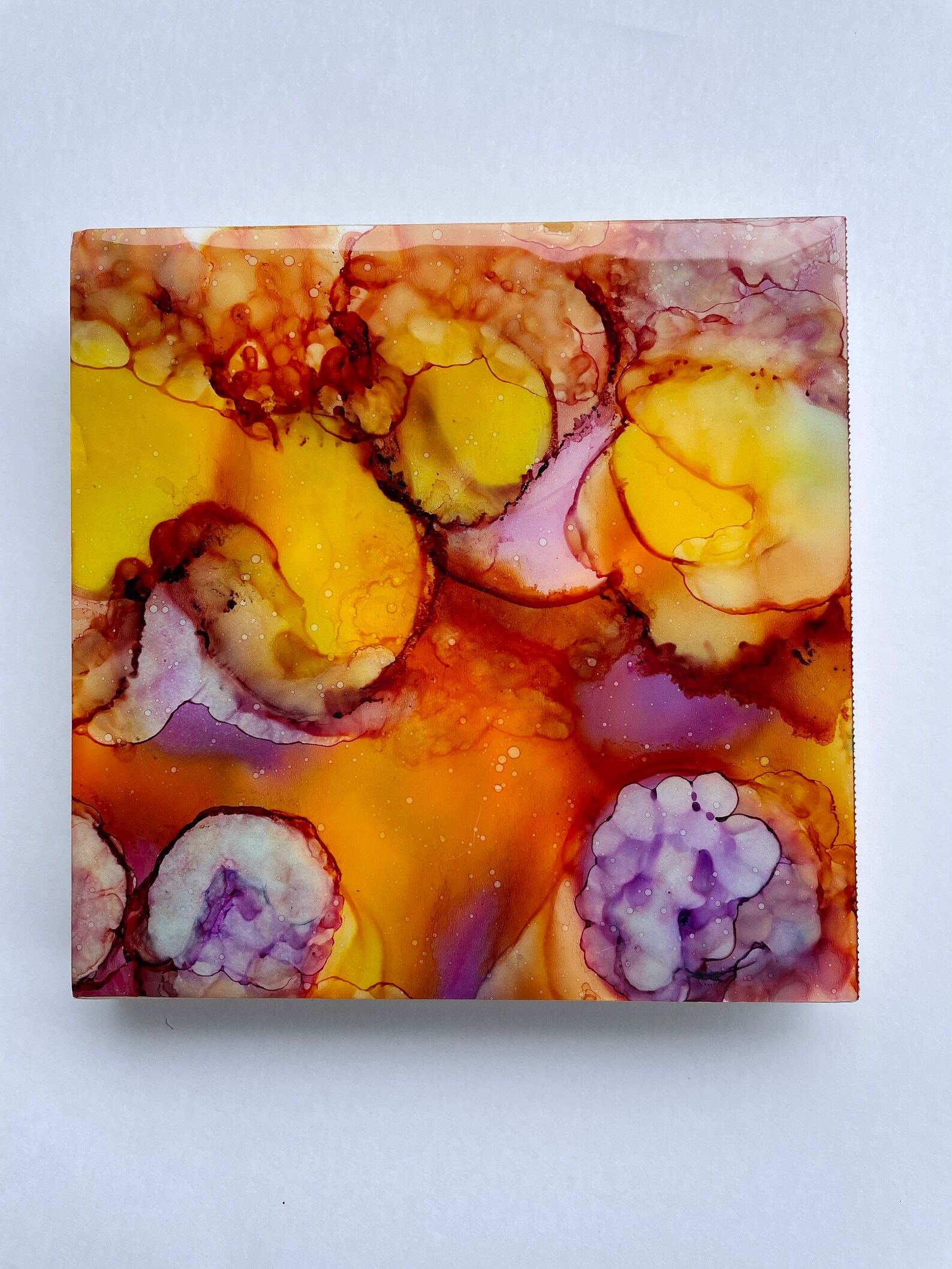 Abstract Alcohol Ink Mini, Mini-painting, Abstract Mini Painting ...