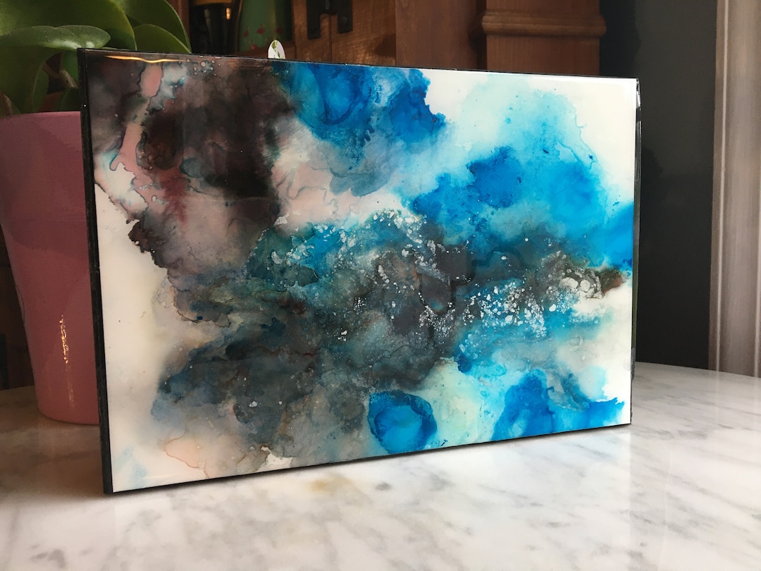Alcohol Ink Art, "storm Sky", Ink Art - Etsy