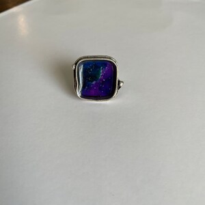 Alcohol Ink Statement Ring, Purple Alcohol Ink Ring, Art Ring, Art ...