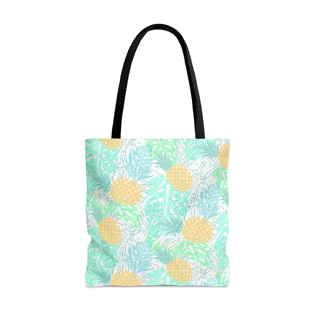 Tropical Pineapple Tote, Pineapple Design, Tropical Summer Tote Bag ...