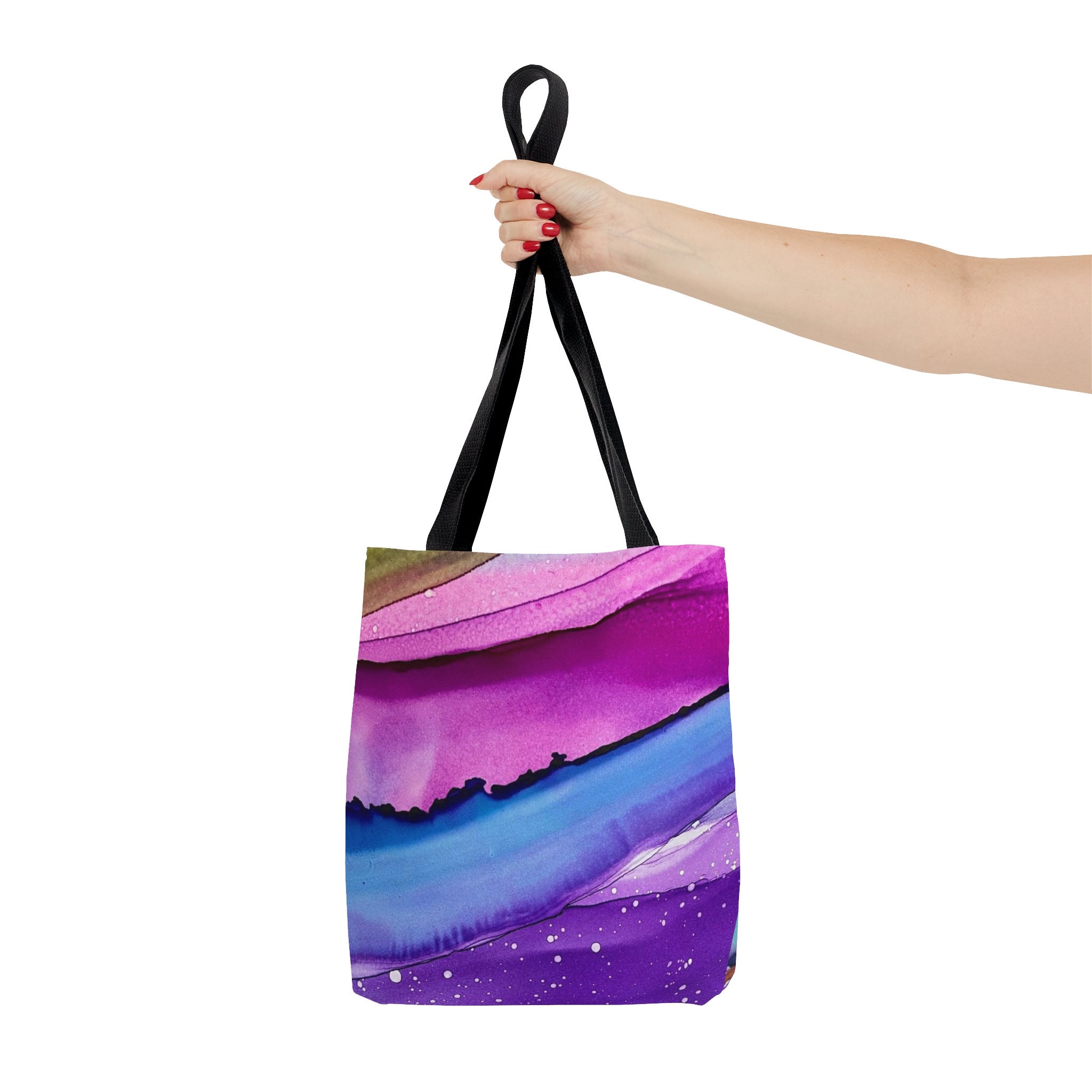 Art Tote, Ink Art Tote Bag, Shades of Purple, Alcohol Ink Art Bag ...