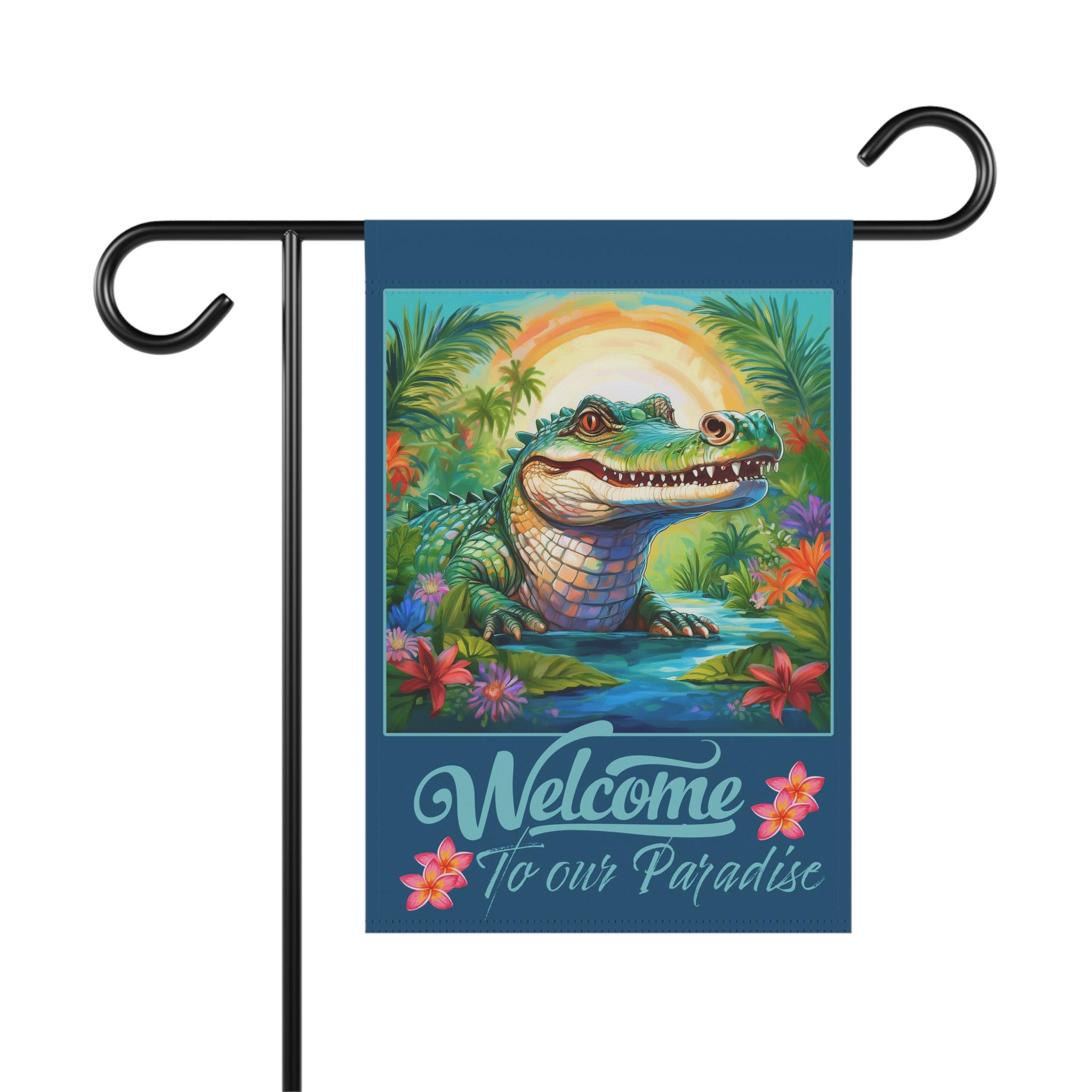 Alligator Welcome Banner, Coastal Decor, Beach House Sign, Customizable ...