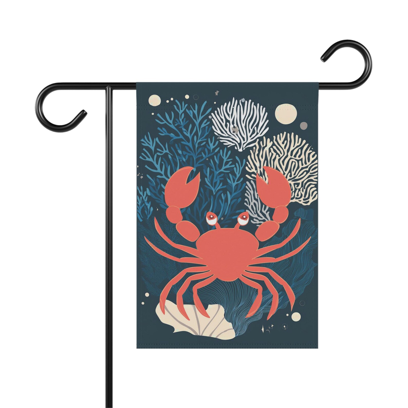 Red Crab Botanical Garden Banner, Crab Decoration, Coastal Decors ...