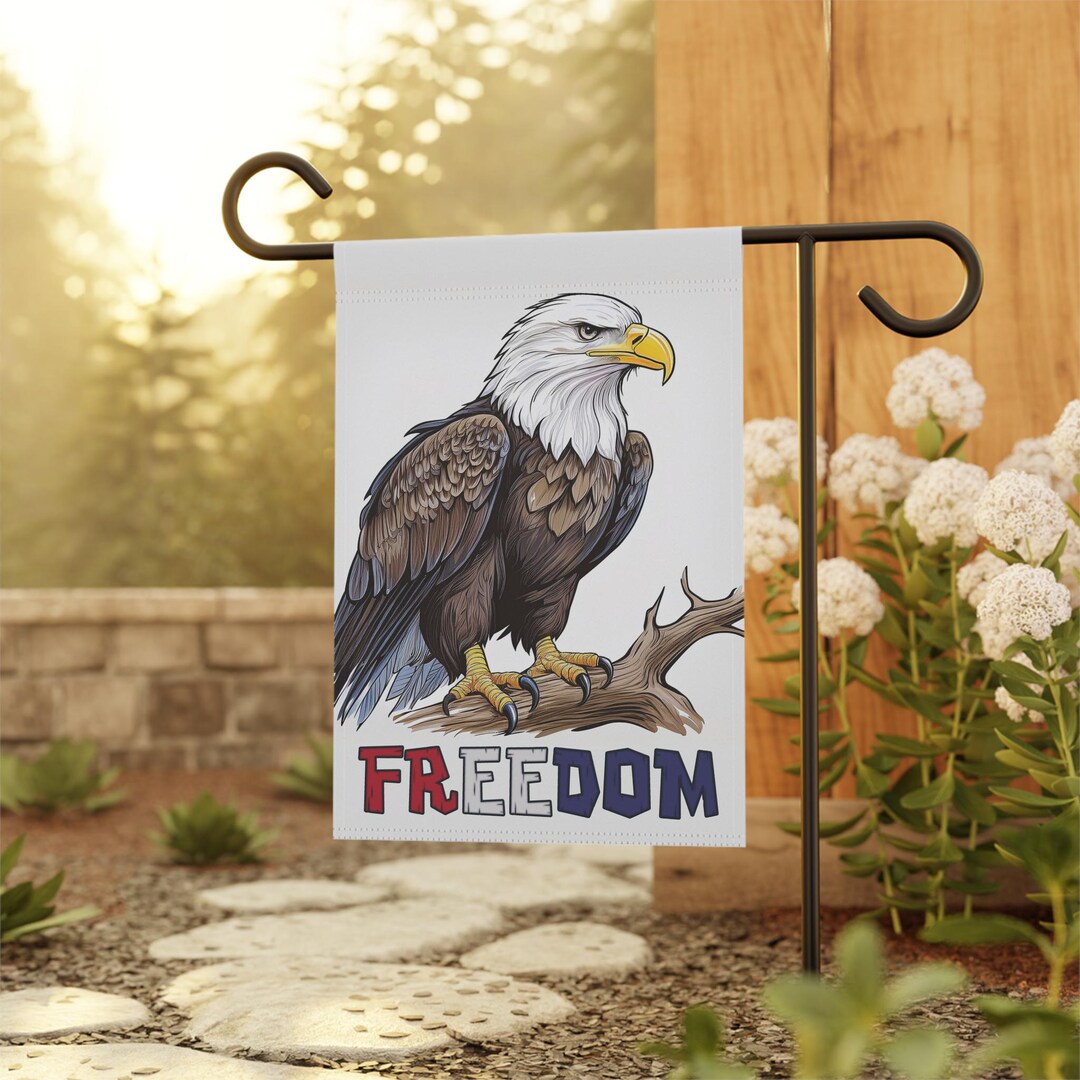 Bald Eagle Freedom Outdoor Flag: Patriotic Garden Banner - Etsy