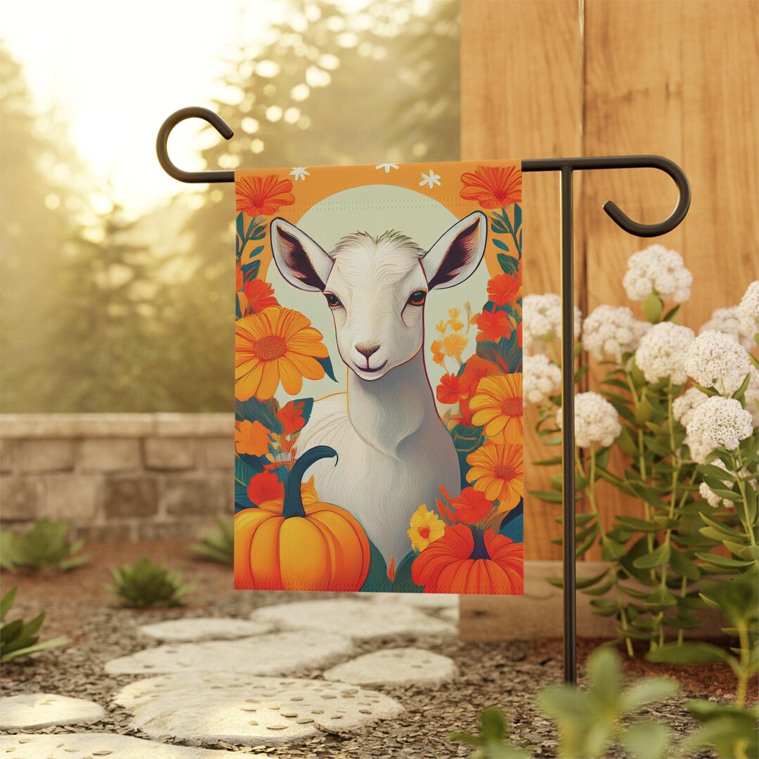 Goat & Pumpkin Fall Banner: Double-sided Autumn Decor - Etsy
