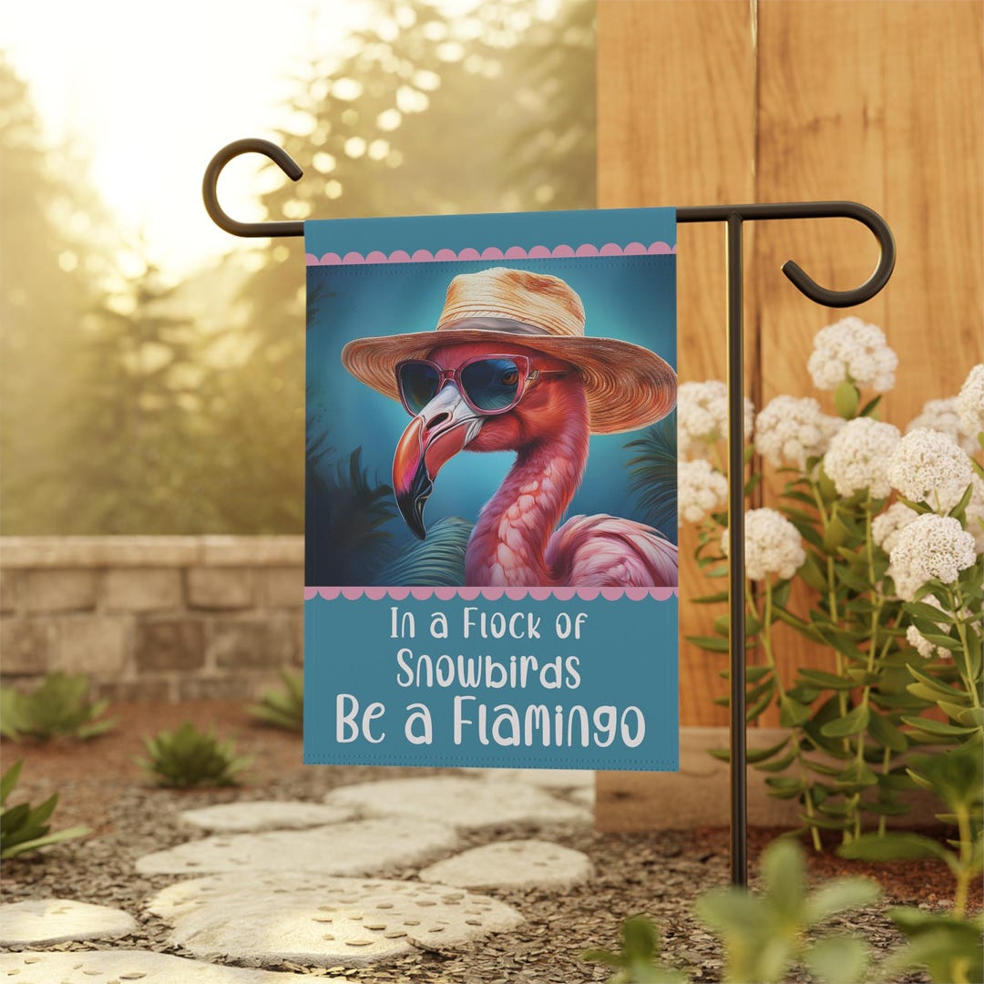 Funny Flamingo Garden Banner for Mom or Grandma, Flamingo Flag, Spring ...
