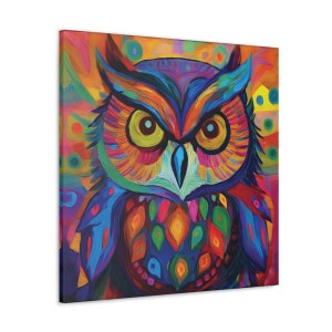 Canvas Gallery Wraps, Bohemian Owl Design, Wall Art, Home Decor, Boho ...