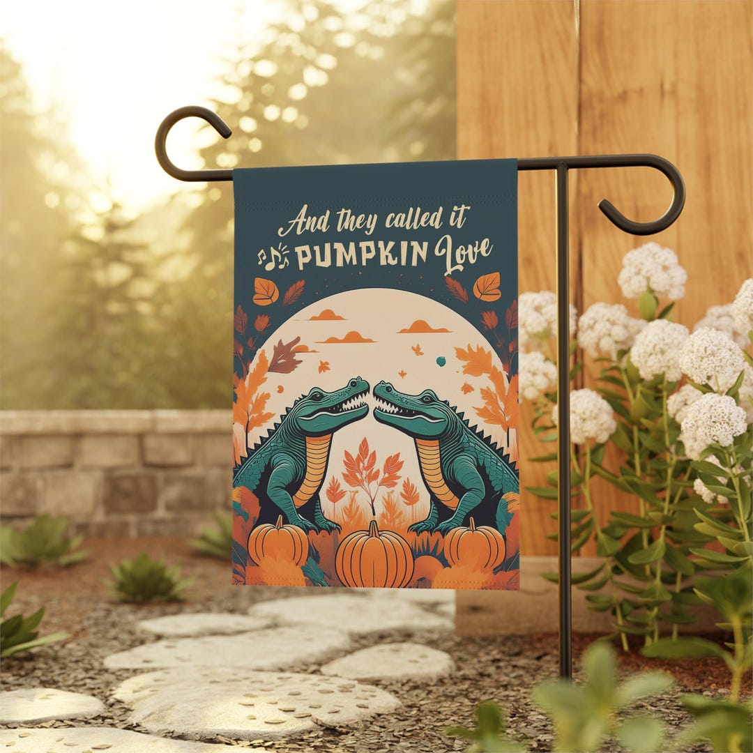 Alligator Fall Garden Banner: Pumpkin Love Coastal Autumn Decor - Etsy