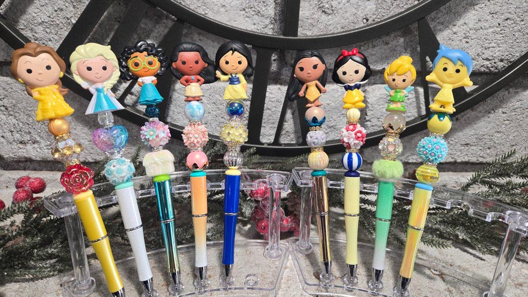 Disney Inspired PRINCESSES/GIRL POWER Customized Beaded Pens - Etsy