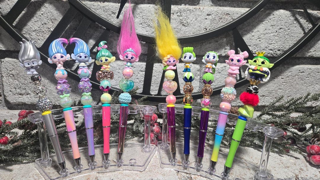 Trolls & Friends Customized Character Beaded Pens - Etsy