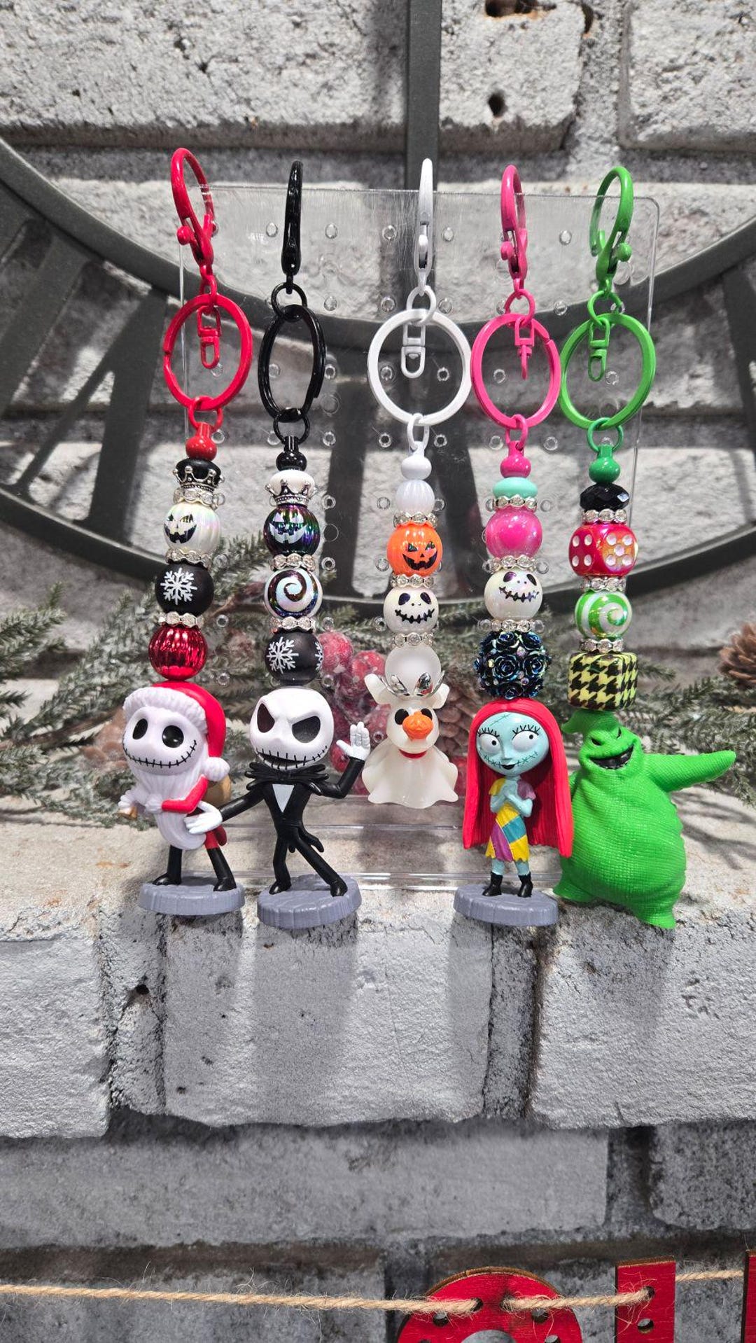 Nightmare Before Xmas Inspired Character Beaded Keychains ONLY SANTA ...