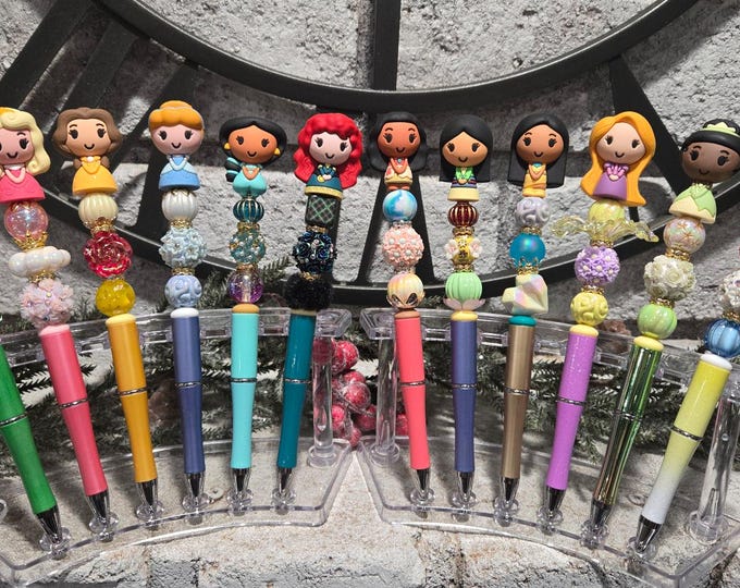 Disney Princess Inspired Character Beaded Pens - Etsy