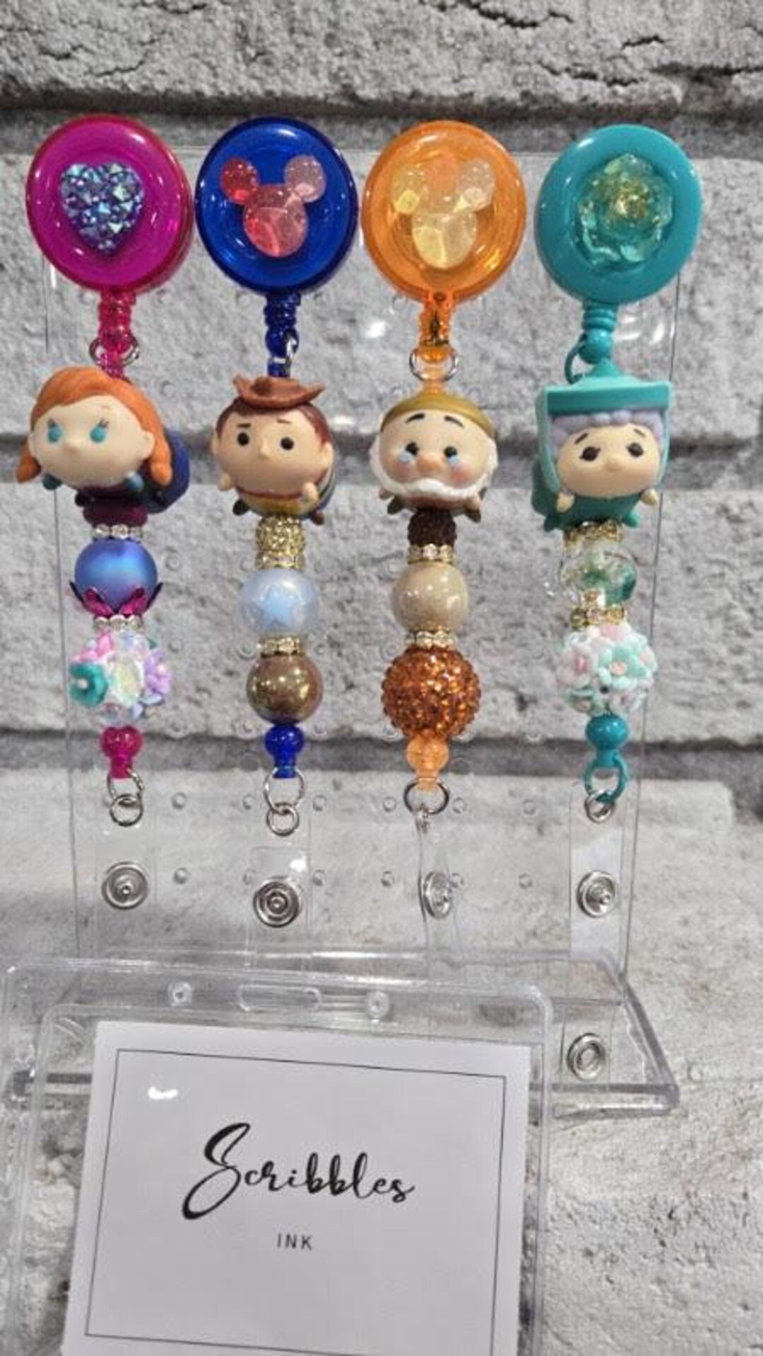 Disney-inspired Character Beaded Badge Reels - Etsy