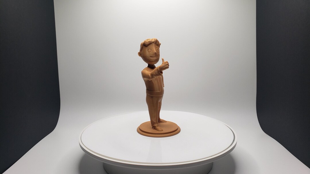 Golden Fallout Vault Boy Statue - Etsy