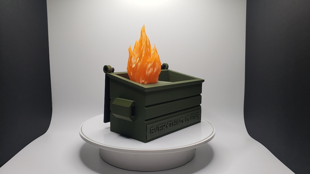 Flickering Dumpster Fire - LED Illuminated - Desk Toy - Etsy