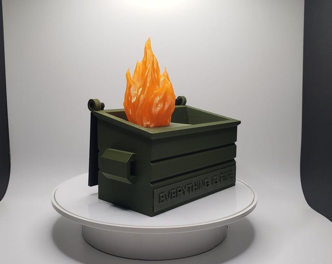 Flickering Dumpster Fire LED Illuminated Desk Toy - Etsy