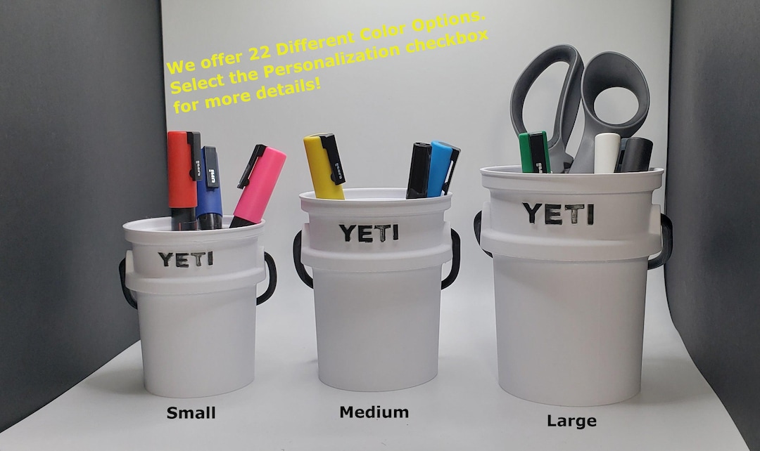 Mini Yeti Bucket - Pen/pencil Holder - Office Desk Accessories - Etsy