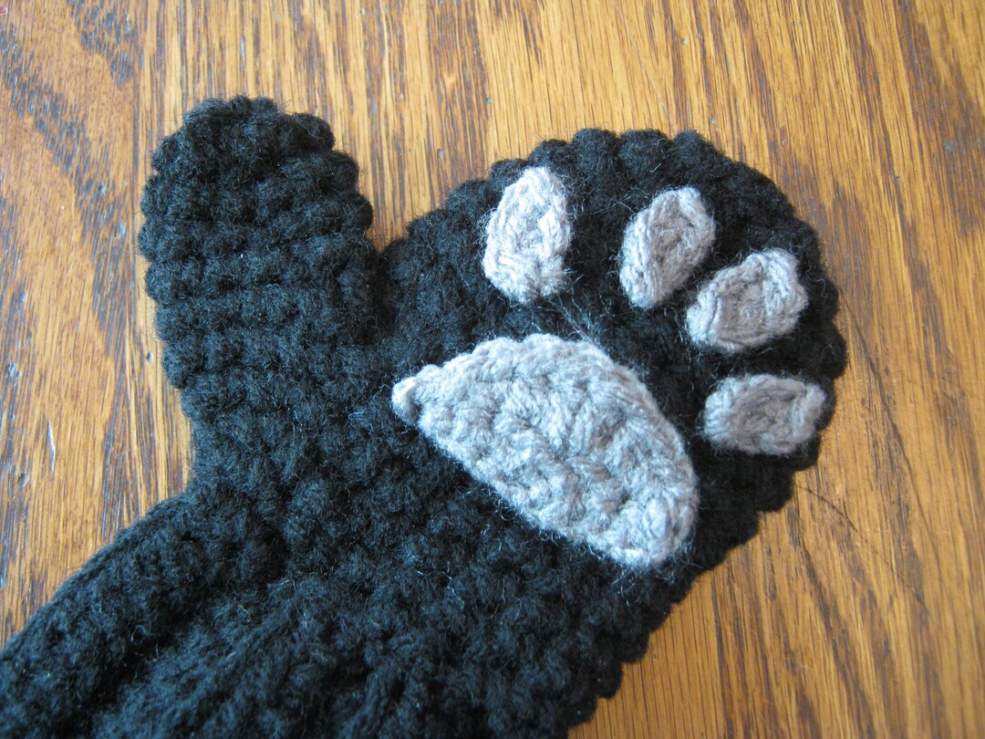 Paw Print Toddler Mittens - Etsy