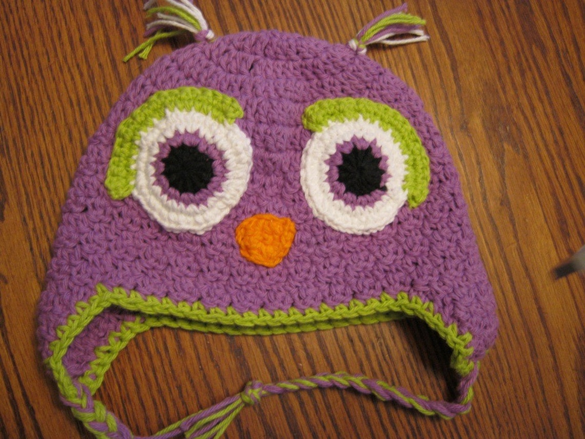 Owl Earflap Beanie You Choose Colors - Etsy