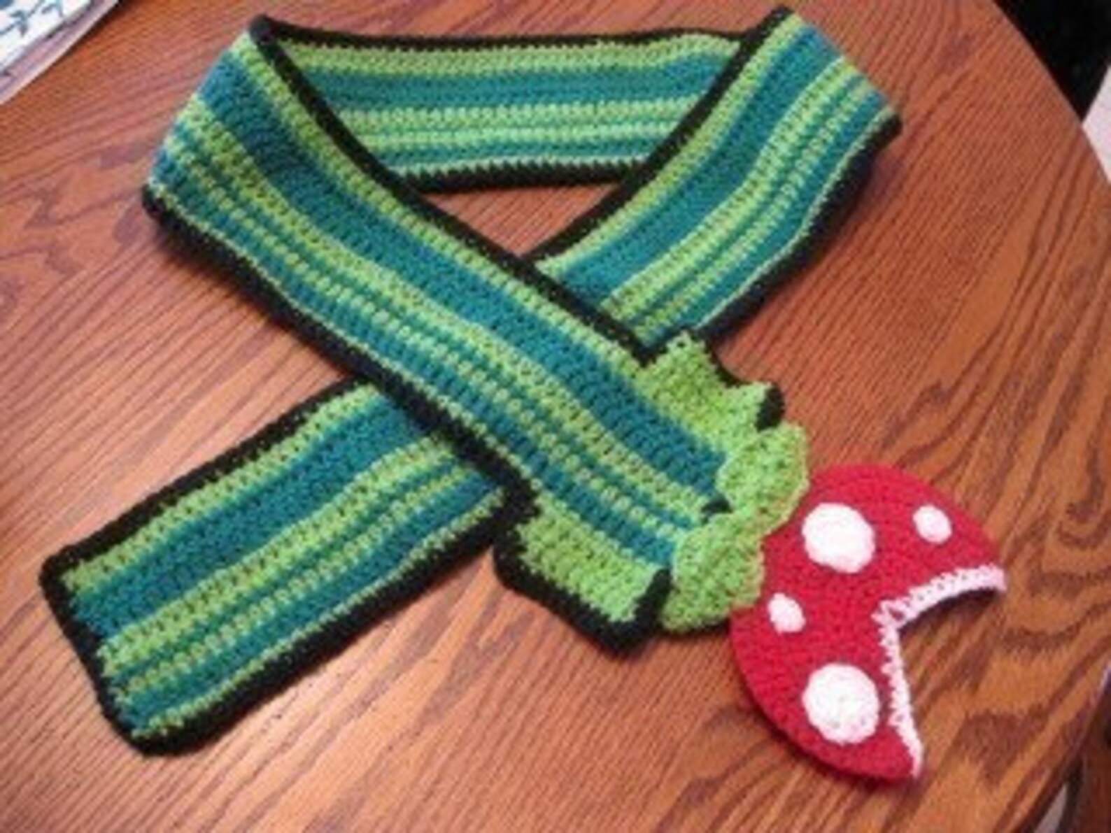 Super Mario Bros. Piranha Plant Inspired Scarf - Etsy