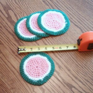 Watermelon Coasters Set of 4 - Etsy