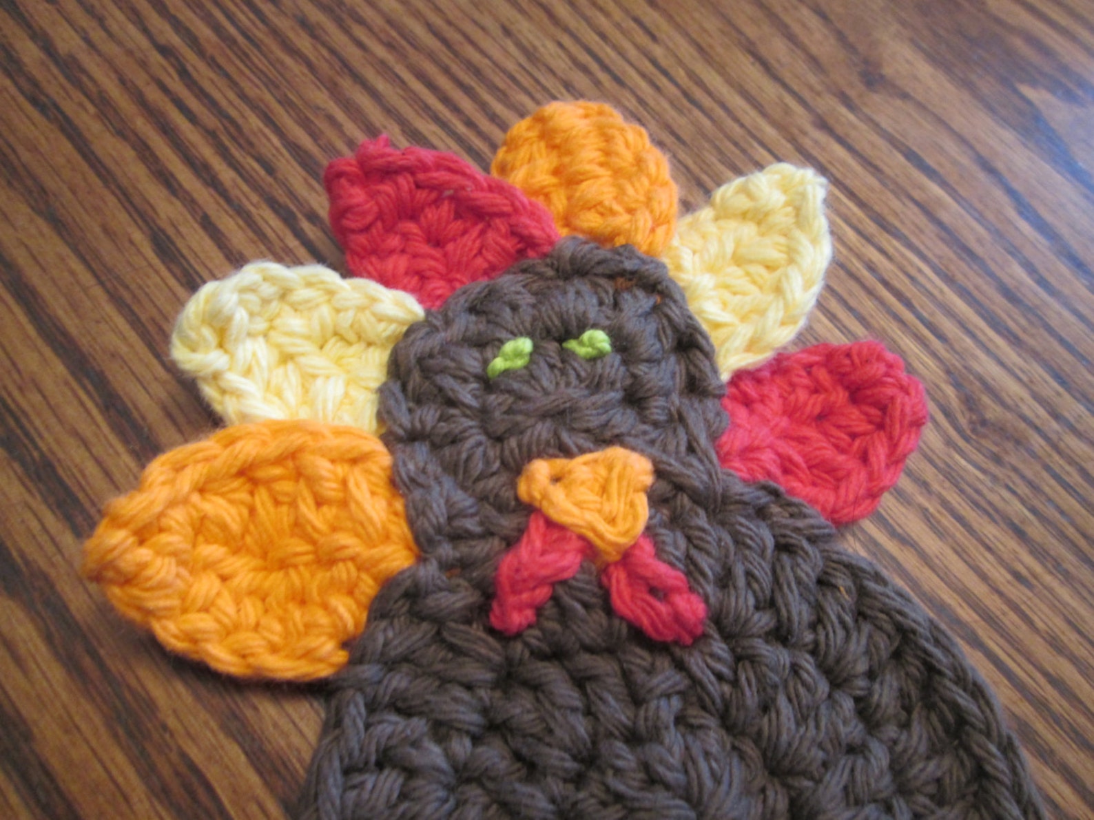 Small Crochet Turkey Applique - Etsy