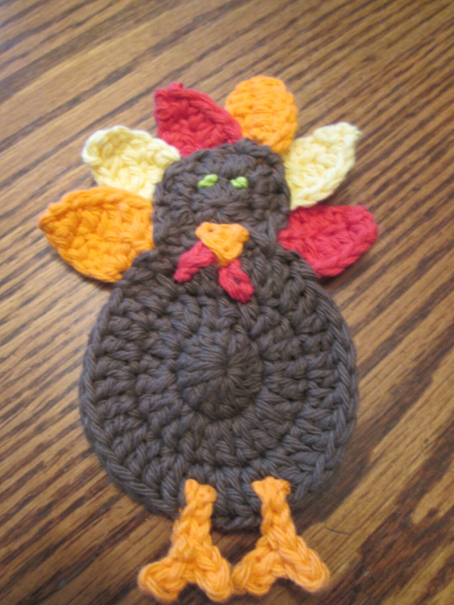 Small Crochet Turkey Applique - Etsy
