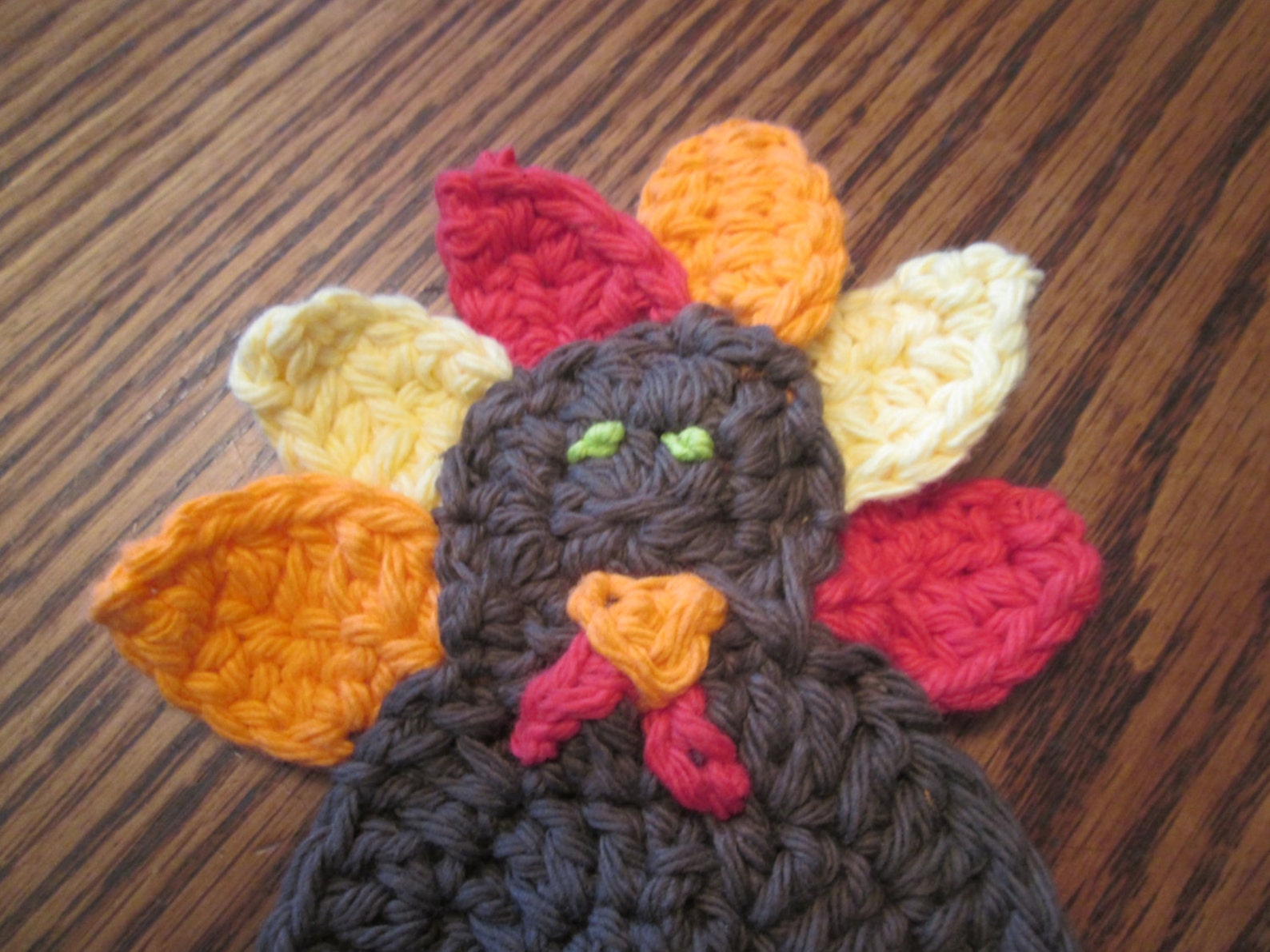 Small Crochet Turkey Applique - Etsy