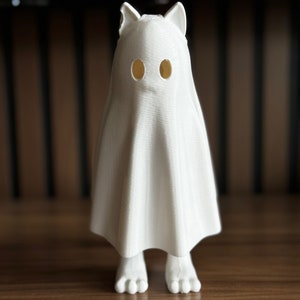 Standing Cat Ghost - 3d Printed - Halloween Decoration - Etsy