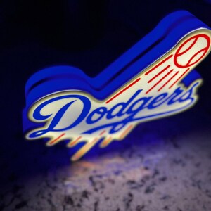 Los Angeles Dodgers - Light Box - LED - Etsy