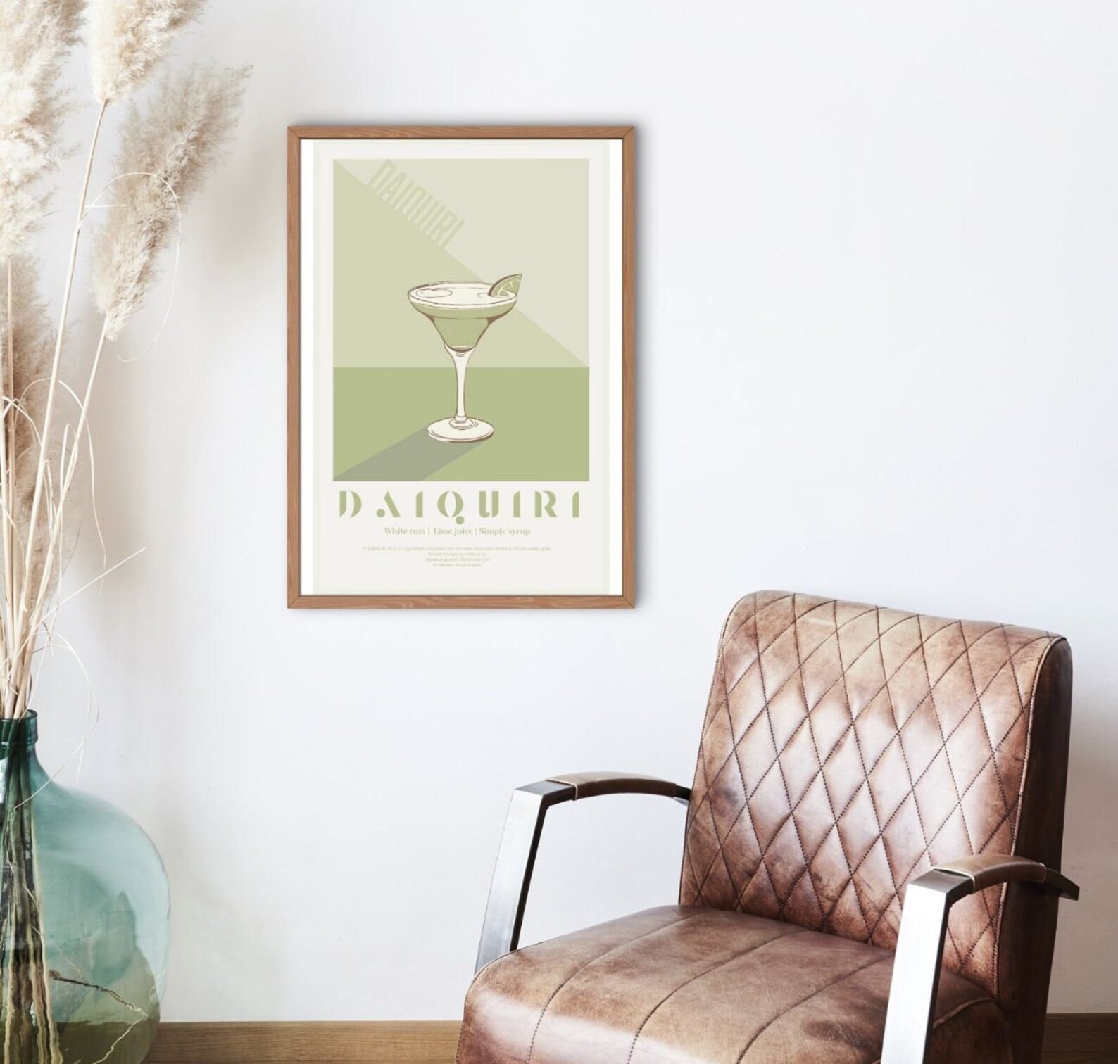 Vintage Cocktail Bar Poster | Daiquiri Cocktail Drink - Etsy