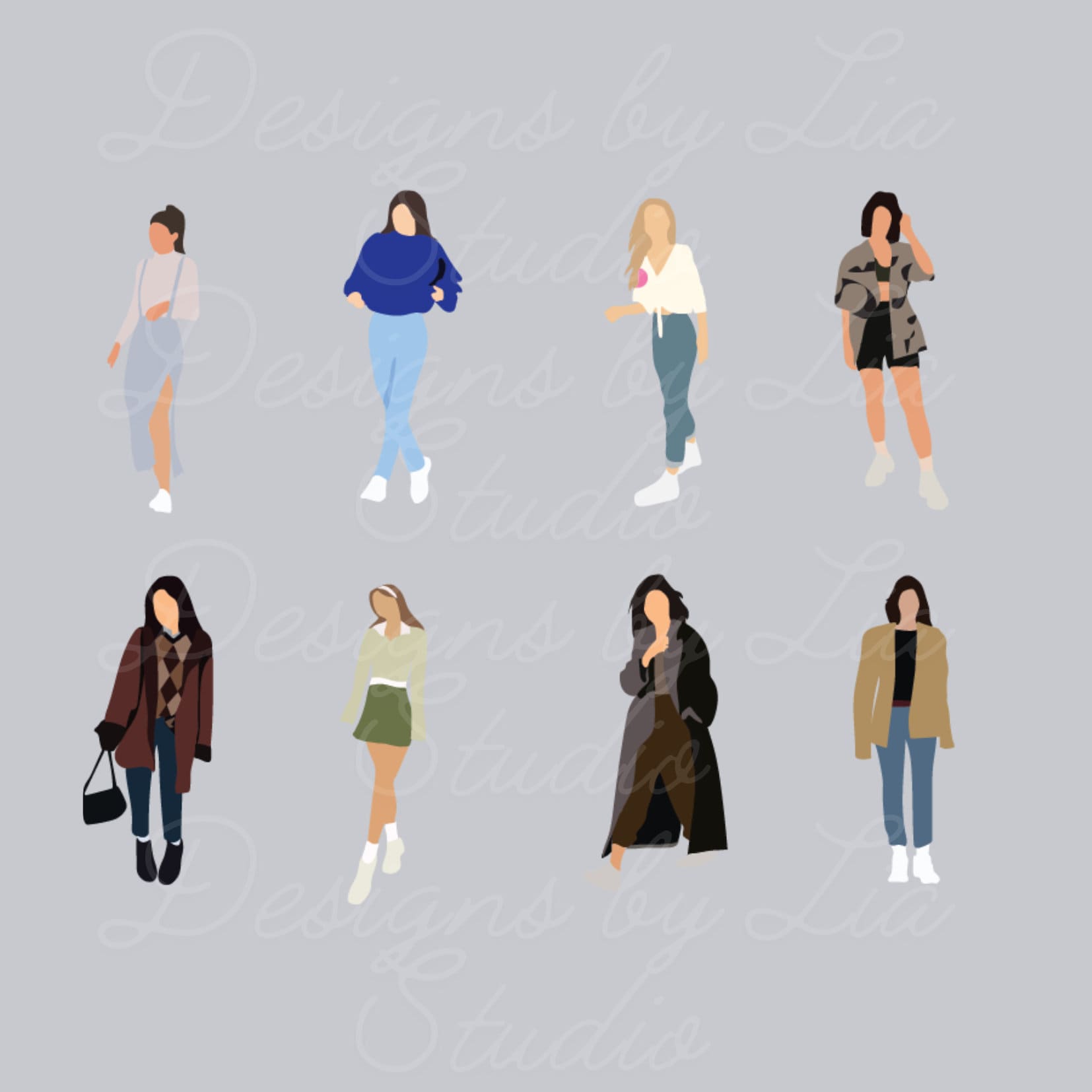 Custom Architecture Scale Figures for Digital Sections and Elevations ...