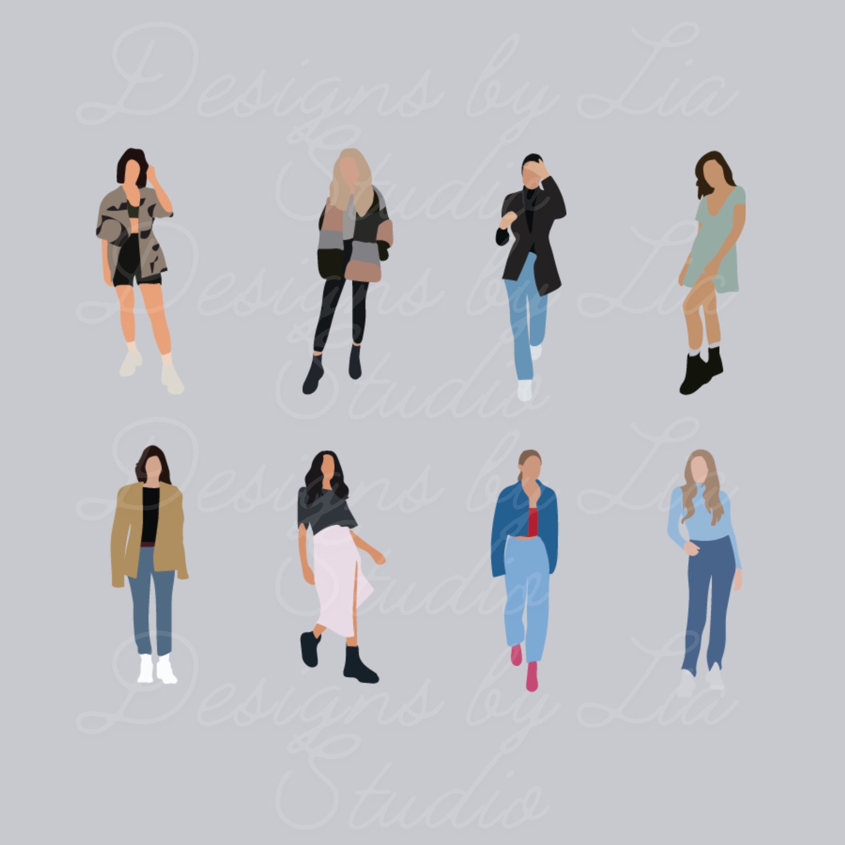 Custom Architecture Scale Figures for Digital Sections and Elevations ...