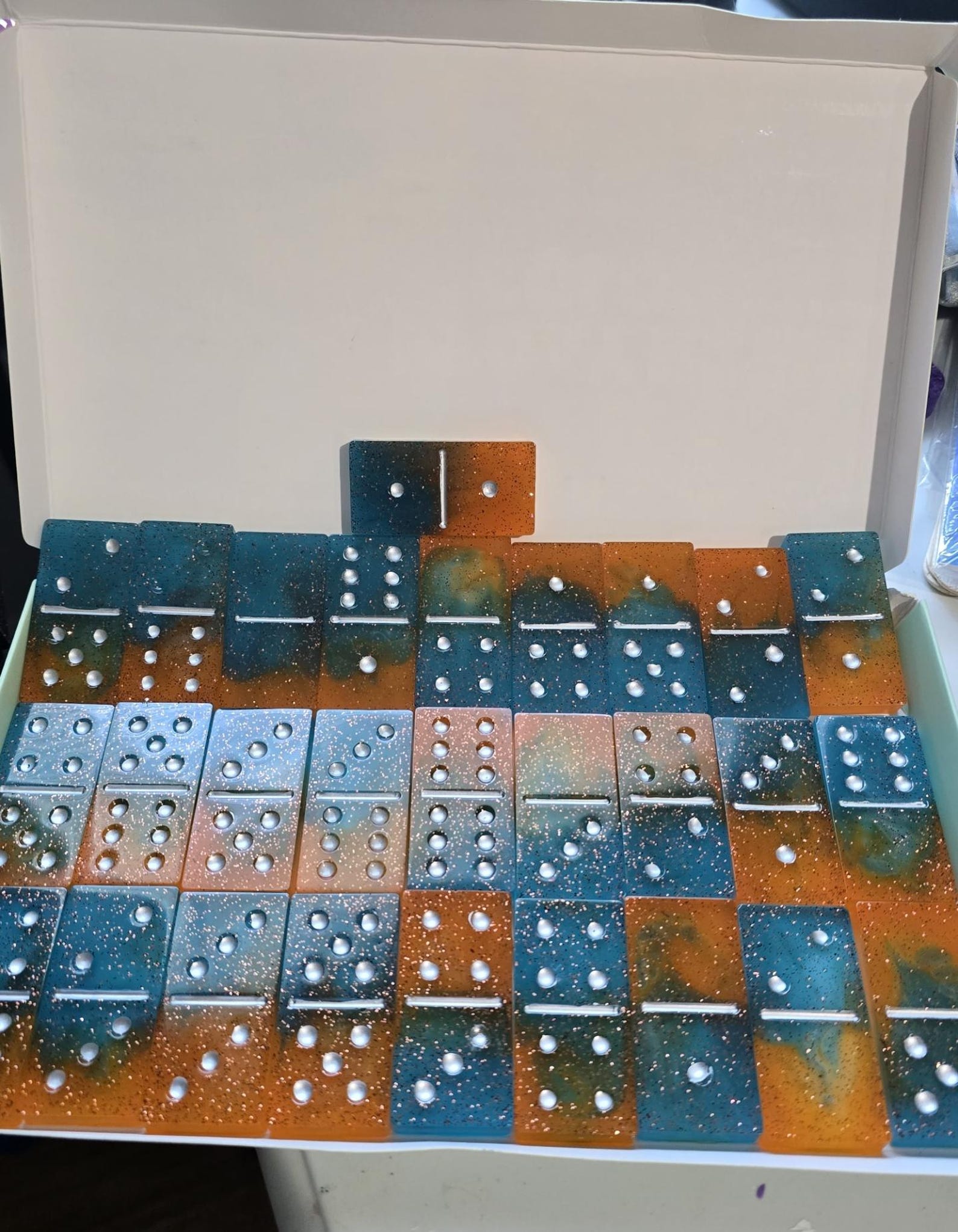 Handcrafted Custom Resin Domino Set - Etsy