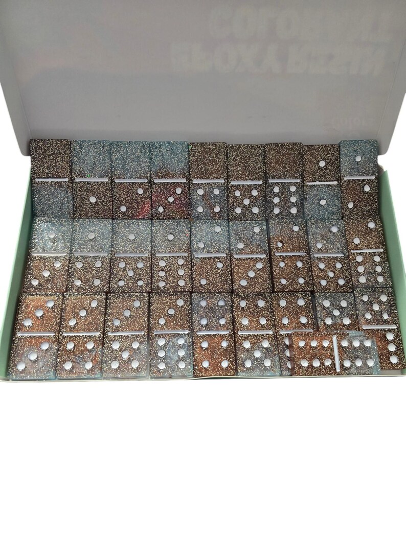 Handcrafted Custom Resin Domino Set - Etsy