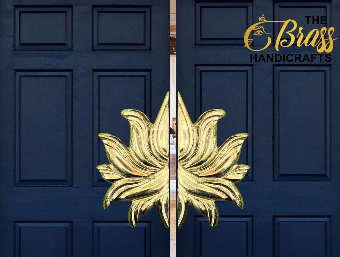 Solid Brass Lotus Design Door Handle Best Lotus Design Home Decor ...