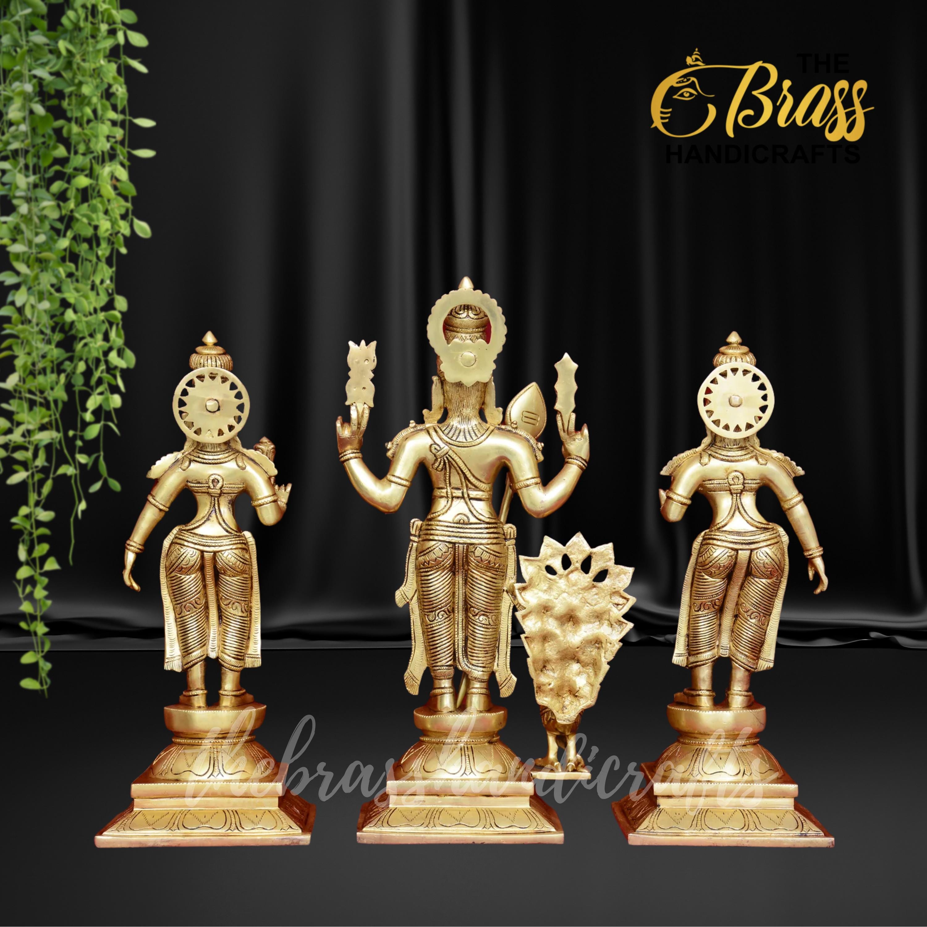 Murugan Set With Vali and Devasena, Lord Murugan Swami Valli Deivanai ...