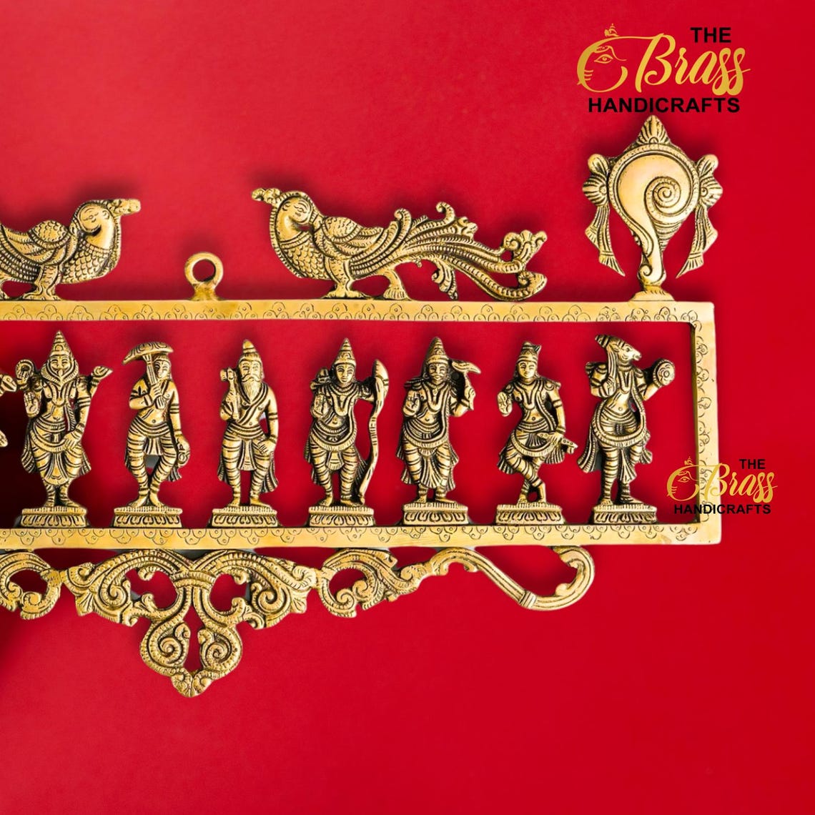 Dashavatara Wall Hanging | Divine Brass Art of 10 Avatars | Wall Art With Ten Avatars of Vishnu ...