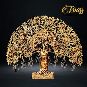 Brass Tree of Life With Stand | Kalpavriksha 100% Made From Pure Brass ...